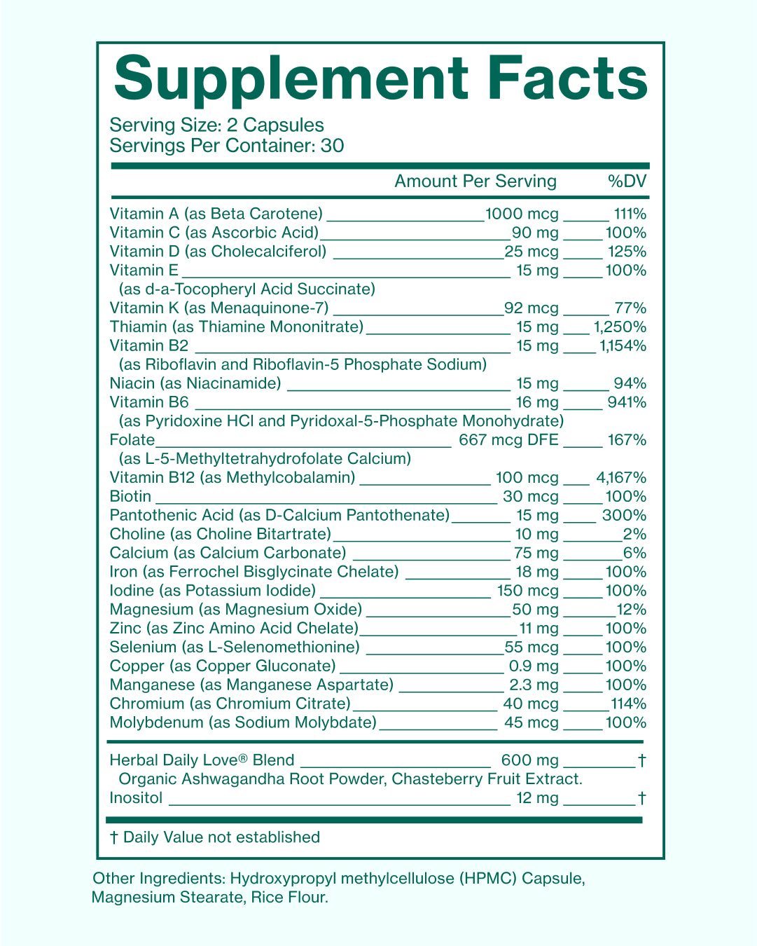 Daily Love® Multivitamin Multivitamins for Women | Love Wellness